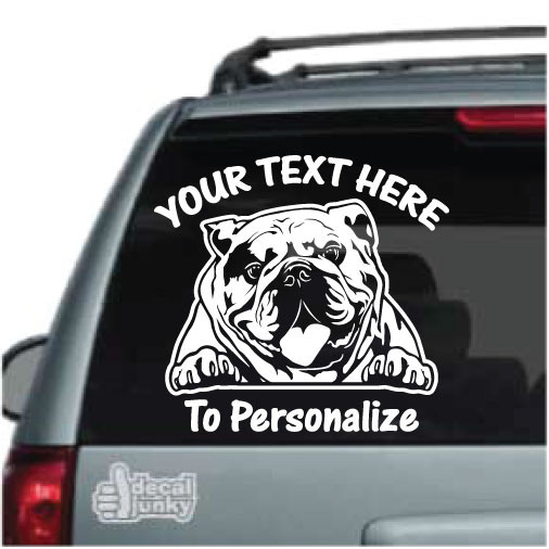 Cute English Bulldog Decals & Stickers | Decal Junky