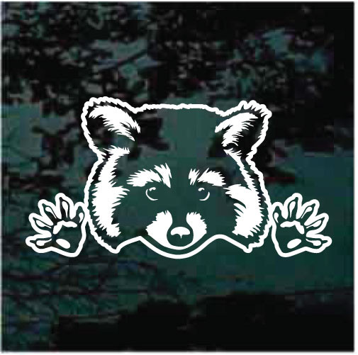 Peeking Raccoon Decals & Stickers | Decal Junky