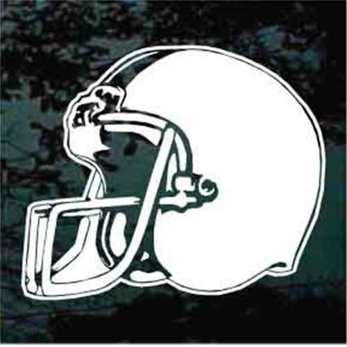 Solid Football Helmet Car Decals & Window Stickers | Decal Junky