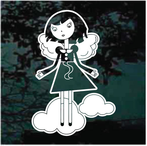 Cartoon Family Girl Angel Decals & Stickers | Decal Junky