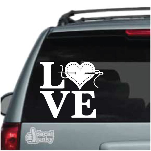 Love Quilting Sewing Decals & Stickers | Decal Junky