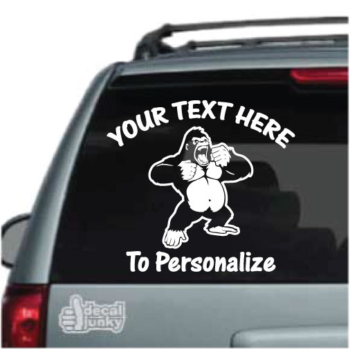 Angry Gorilla Standing Decals & Stickers | Decal Junky