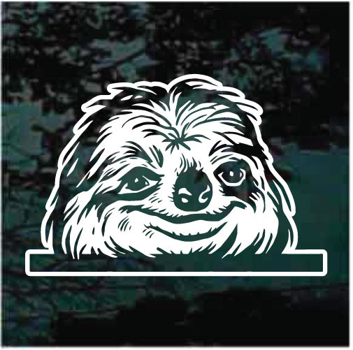 Sloth In The Window Decals & Stickers | Decal Junky