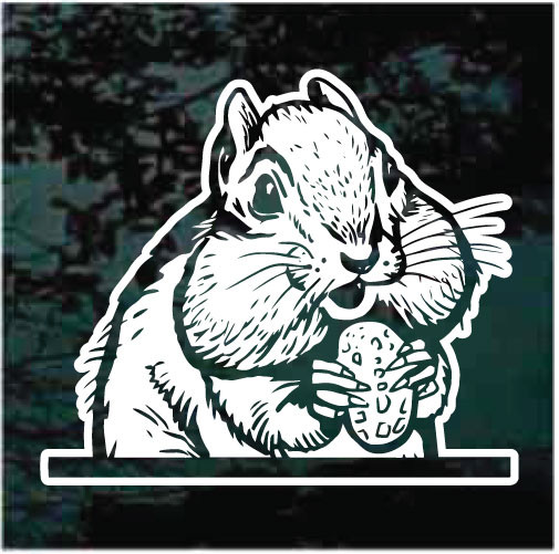 Chipmunk Peeking In The Window Decals & Stickers for Cars, Trucks ...