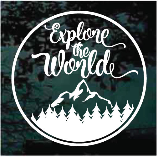 Explore The World Mountain Car Decals & Window | Decal Junky