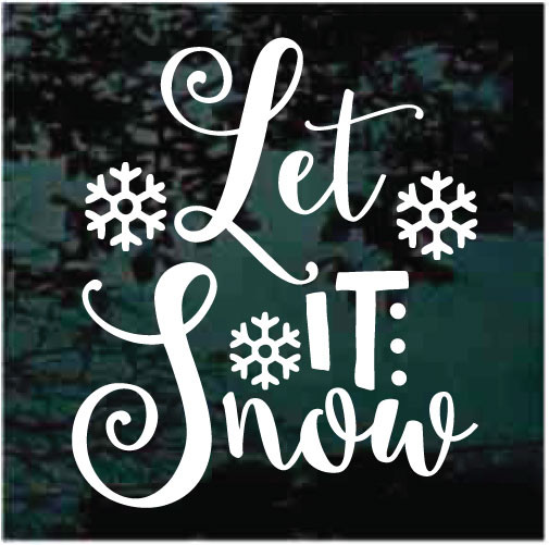 Let It Snow Snowflakes Decals & Window Stickers | Decal Junky