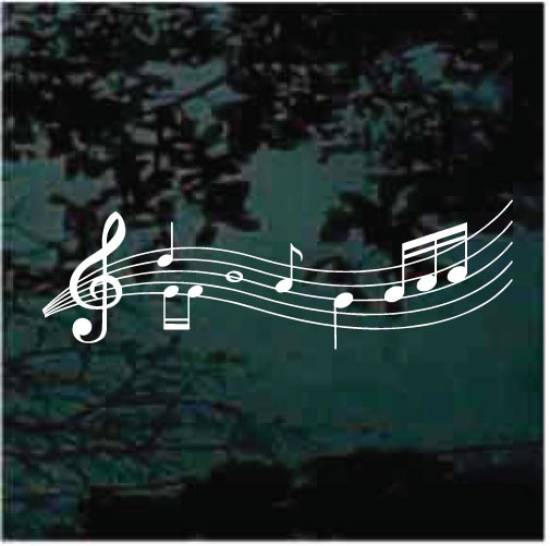 Music Notes Side Graphic Car Decals | Decal Junky