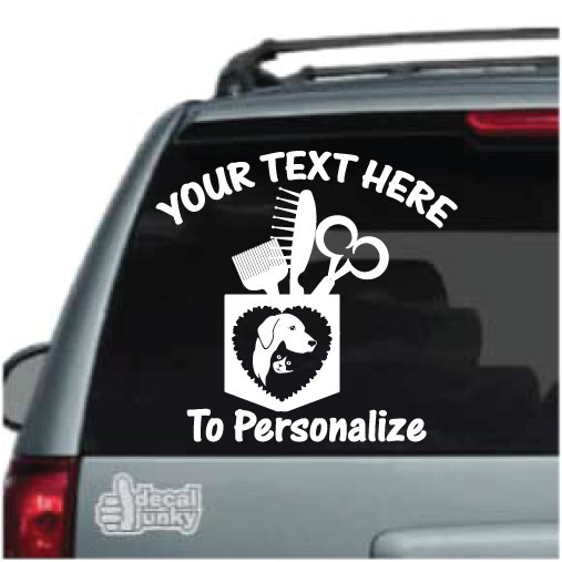 Dog Grooming Tools Pocket Car Decals & Stickers | Decal Junky