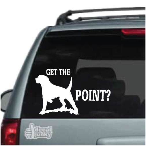 Get The Point English Pointer Car Decals & Stickers | Decal Junky