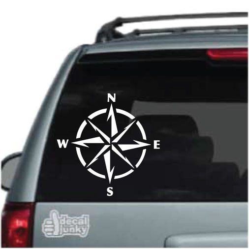 Simple Compass Decals & Stickers for Cars, Trucks, and Windows