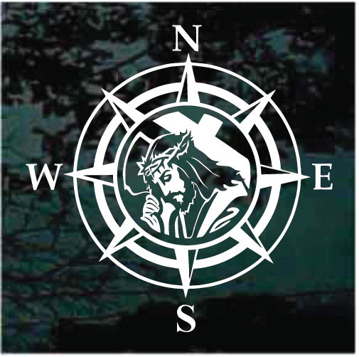 Jesus Christ Compass Car Decals & Stickers | Decal Junky