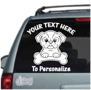 Pug Puppy Cartoon Decals & Car Window Stickers | Decal Junky