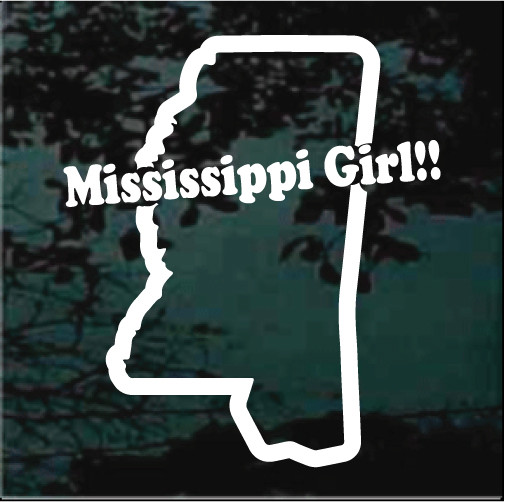 Mississippi Girl Car Decals Custom Vinyl Stickers | Decal Junky Stick ...