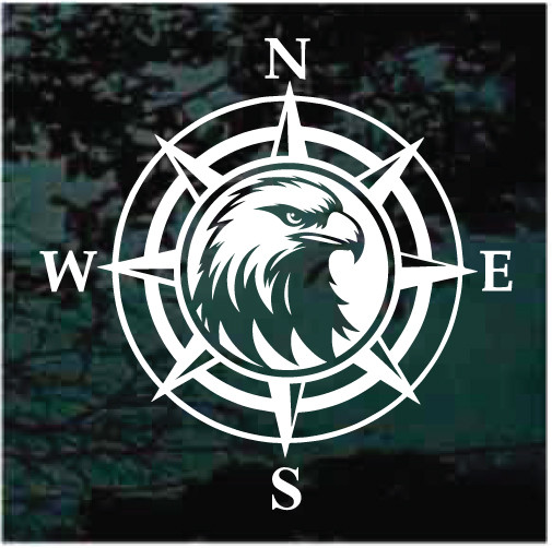 Eagle Navigation Compass Decals & Stickers for Cars, Trucks, & Windows