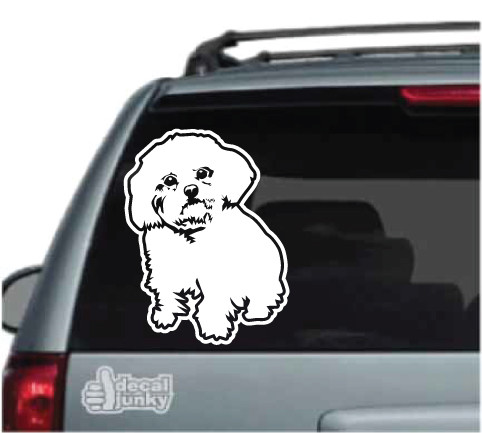 Maltese Puppy Decals Stickers