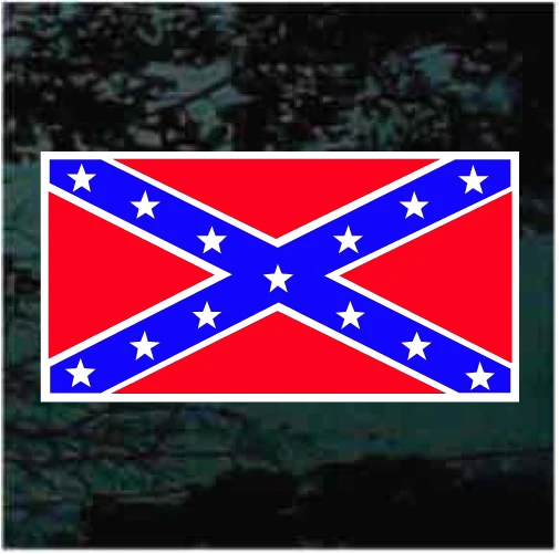 Flat Confederate Flag Decals Stickers for Cars Trucks Windows