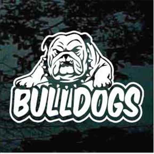 Bulldogs Sports Team Mascot Car Decals & Stickers | Decal Junky