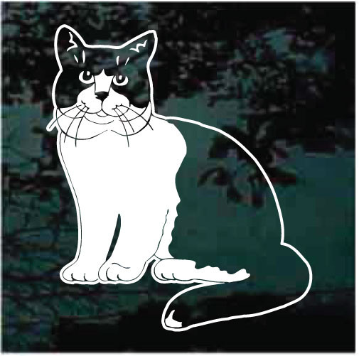 Pretty British Bi Color Cat Car Decals & Stickers | Decal Junky