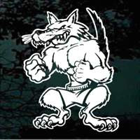 Muscle Wolf Cartoon Decals Stickers for Cars Trucks Windows