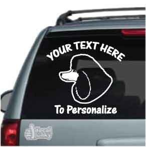 Standard Poodle Head Decals & Car Window Stickers | Decal Junky