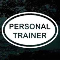 Personal Trainer Oval Car Decals & Window Stickers | Decal Junky