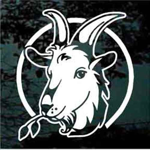 Round Goat Head Decals & Car Window Stickers | Decal Junky