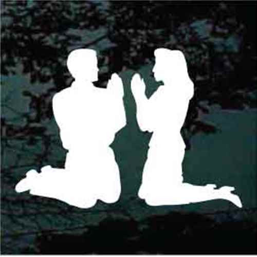 Solid Boy & Girl Praying Decals & Stickers for Cars, Trucks, & Windows