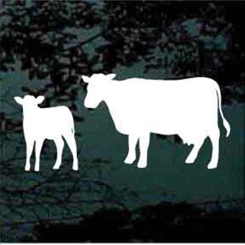 Cow & Calf Silhouette Decals & Car Window Stickers | Decal Junky