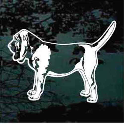 Bloodhound Standing Car Decals & Window Stickers | Decal Junky
