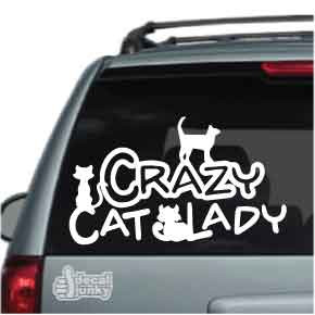 Crazy Cat Lady Decals & Car Window Stickers | Decal Junky
