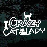 Crazy Cat Lady Decals & Car Window Stickers | Decal Junky