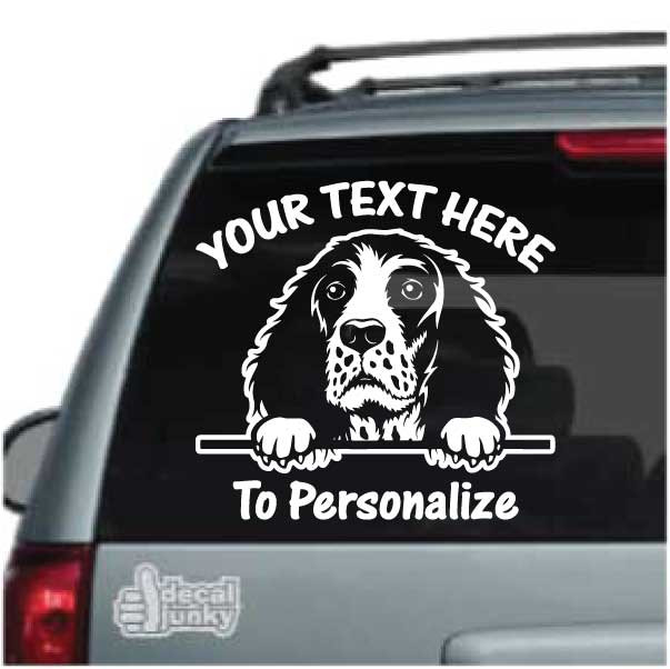 English Springer Spaniel Peeking Decals & Stickers | Decal Junky