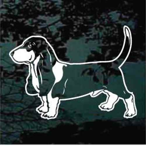 Detailed Basset Hound Decals & Car Window Stickers | Decal Junky