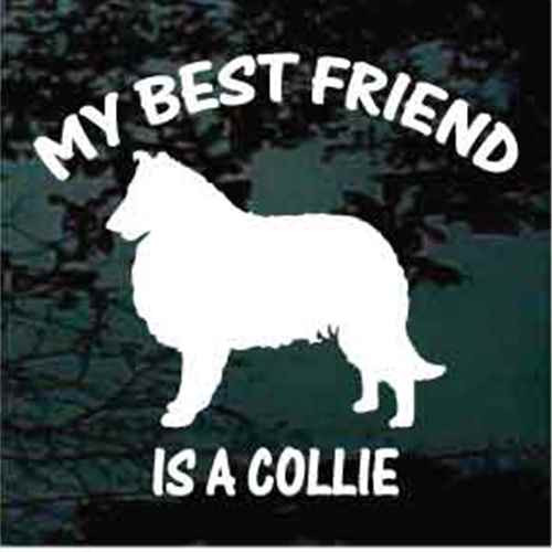 My Best Friend Is A Collie Car Decals & Window Stickers | Decal Junky