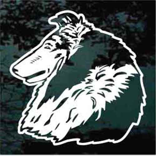Rough Collie Head Decals Stickers for Cars Trucks Windows