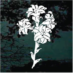 Lily Flower Decals & Car Window Stickers | Decal Junky