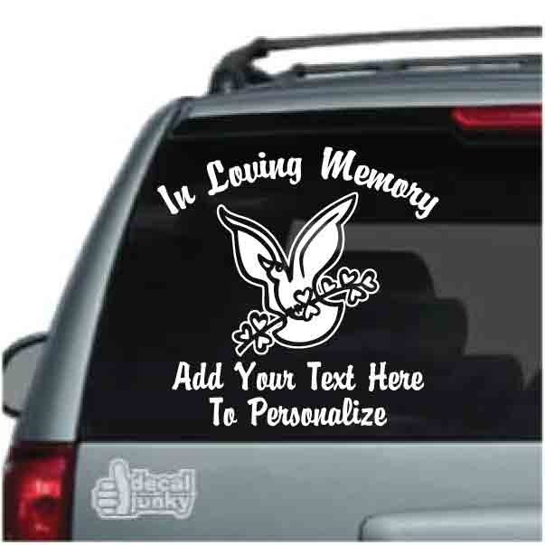 In Loving Memory Dove Memorial Decals & Stickers | Decal Junky