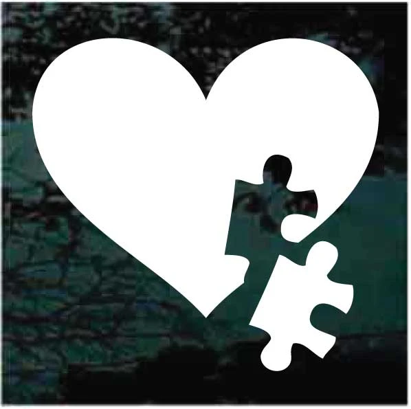 Autism Awareness Heart Car Decals & Window Stickers | Decal Junky