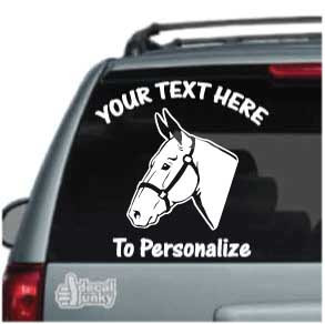 Mule Head Decals & Car Window Stickers Personalized | Decal Junky