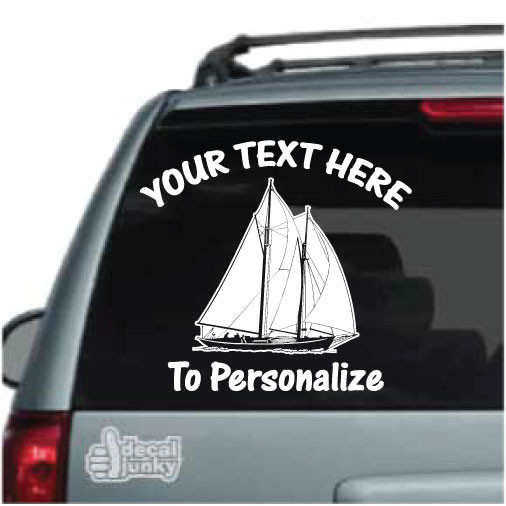 Schooner Sailboat Decals & Stickers | Decal Junky