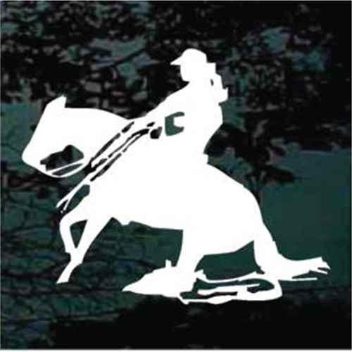 Girl Reining Horse Decals & Girl Reining Horse Window Stickers