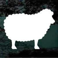 Solid Fluffy Sheep Decals & Car Window Stickers | Decal Junky