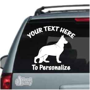 Solid German Shepherd Decals & Car Window Stickers | Decal Junky