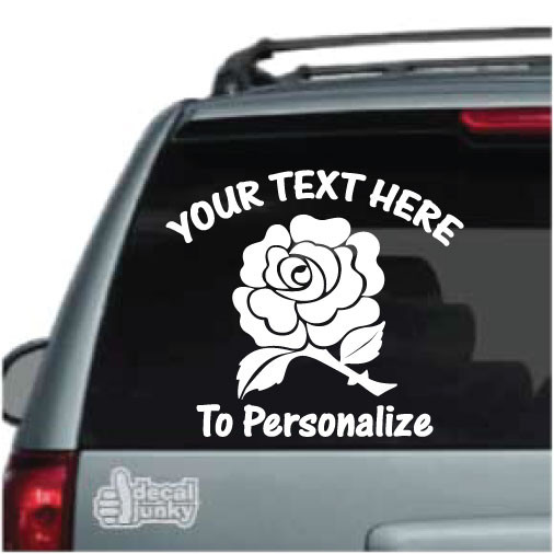 Solid Rose Bloom Car Decals Car & Stickers | Decal Junky