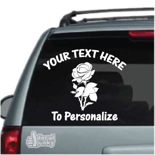 Solid Rose Flower Car Decals & Stickers | Decal Junky