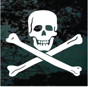 Skull & Crossbones Decals Car Window Stickers Design 02