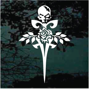 Gothic Skull Decal & Window Sticker Design 01