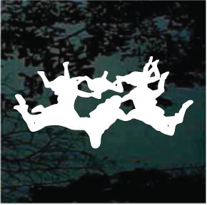 Skydiving Formation Decal & Skydiving Window Sticker