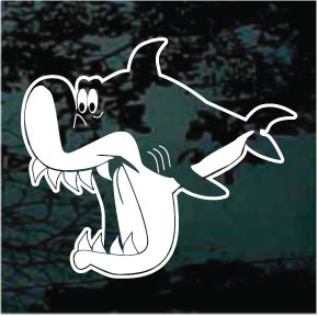 Shark Cartoon Car Decals & Window Stickers Personalized | Decal Junky