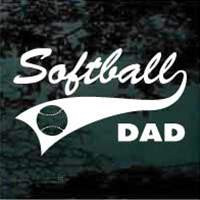 Softball Dad 01 Decal & Window Sticker